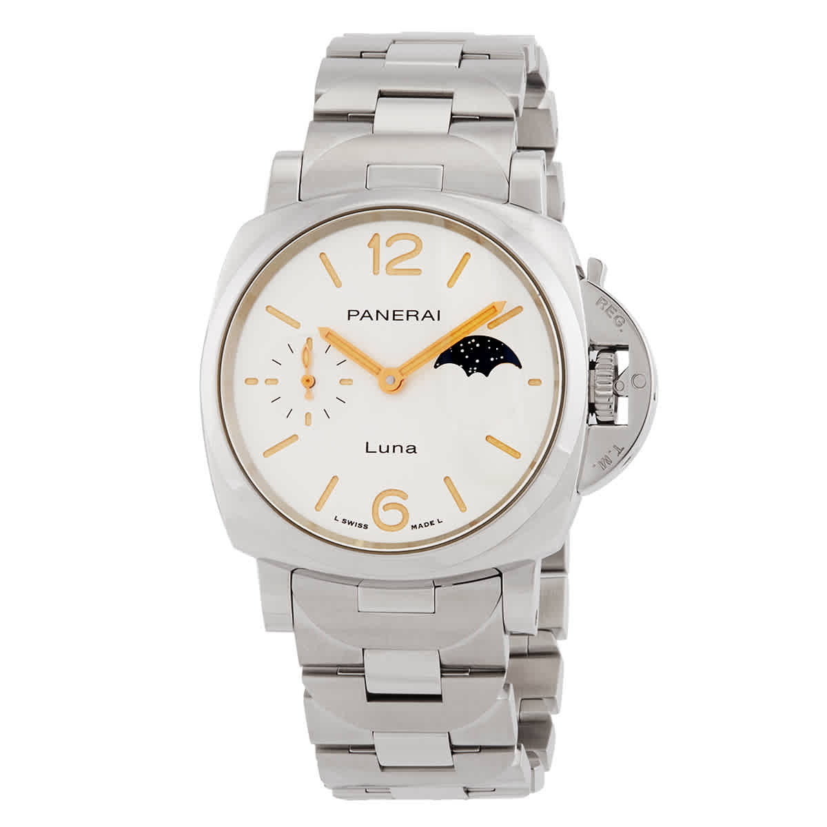 Panerai Due Luna Automatic White Dial Ladies Watch PAM01301 Panerai