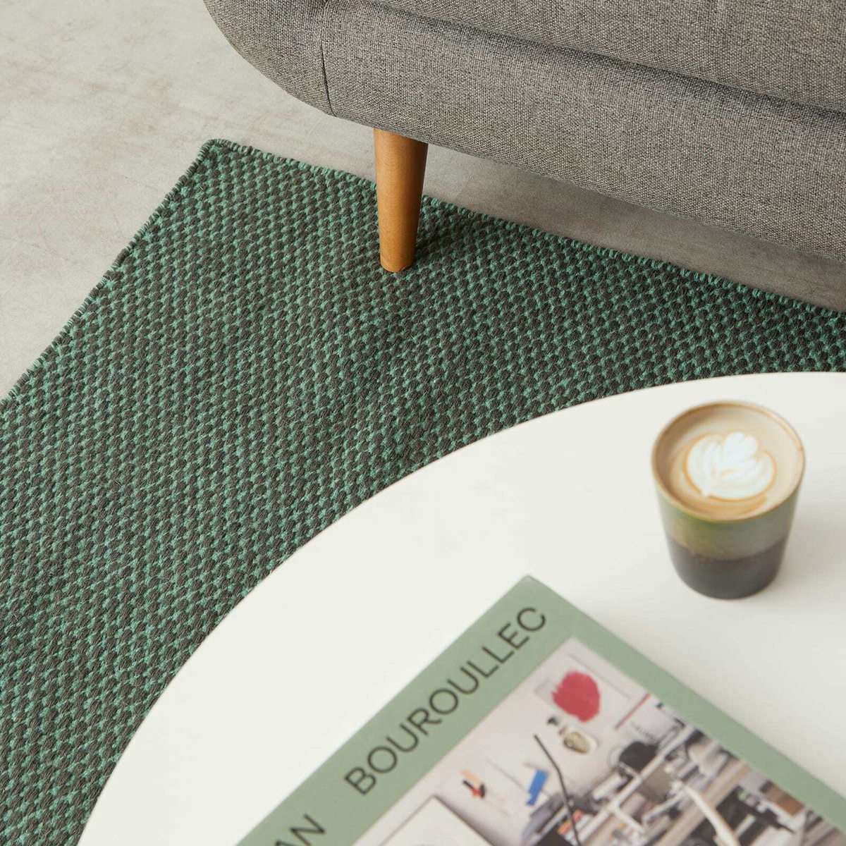 HAY Moiré Runner - 200x80cm in Emerald Green HAY