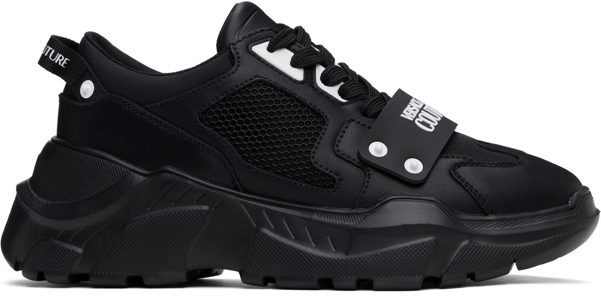 Versace Jeans Couture Black Speedtrack Logo Sneakers Versace