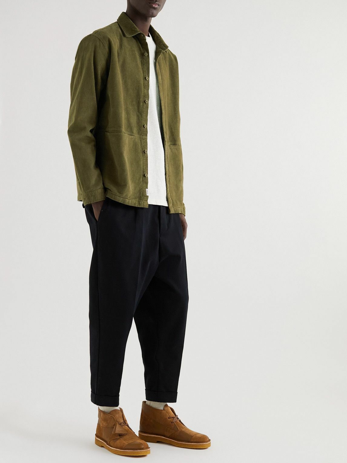 Kestin - Armdale Waffle-Knit Cotton Chore Jacket - Green Kestin Hare