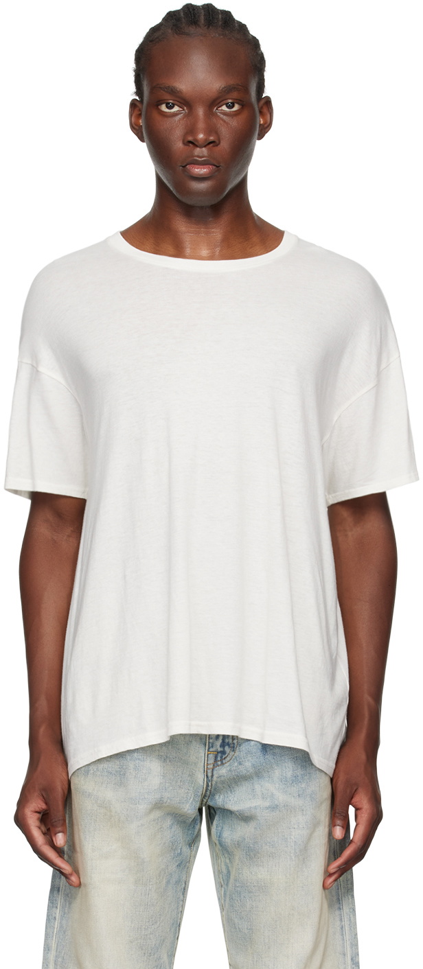 R13 White Boxy Seamless T-Shirt R13
