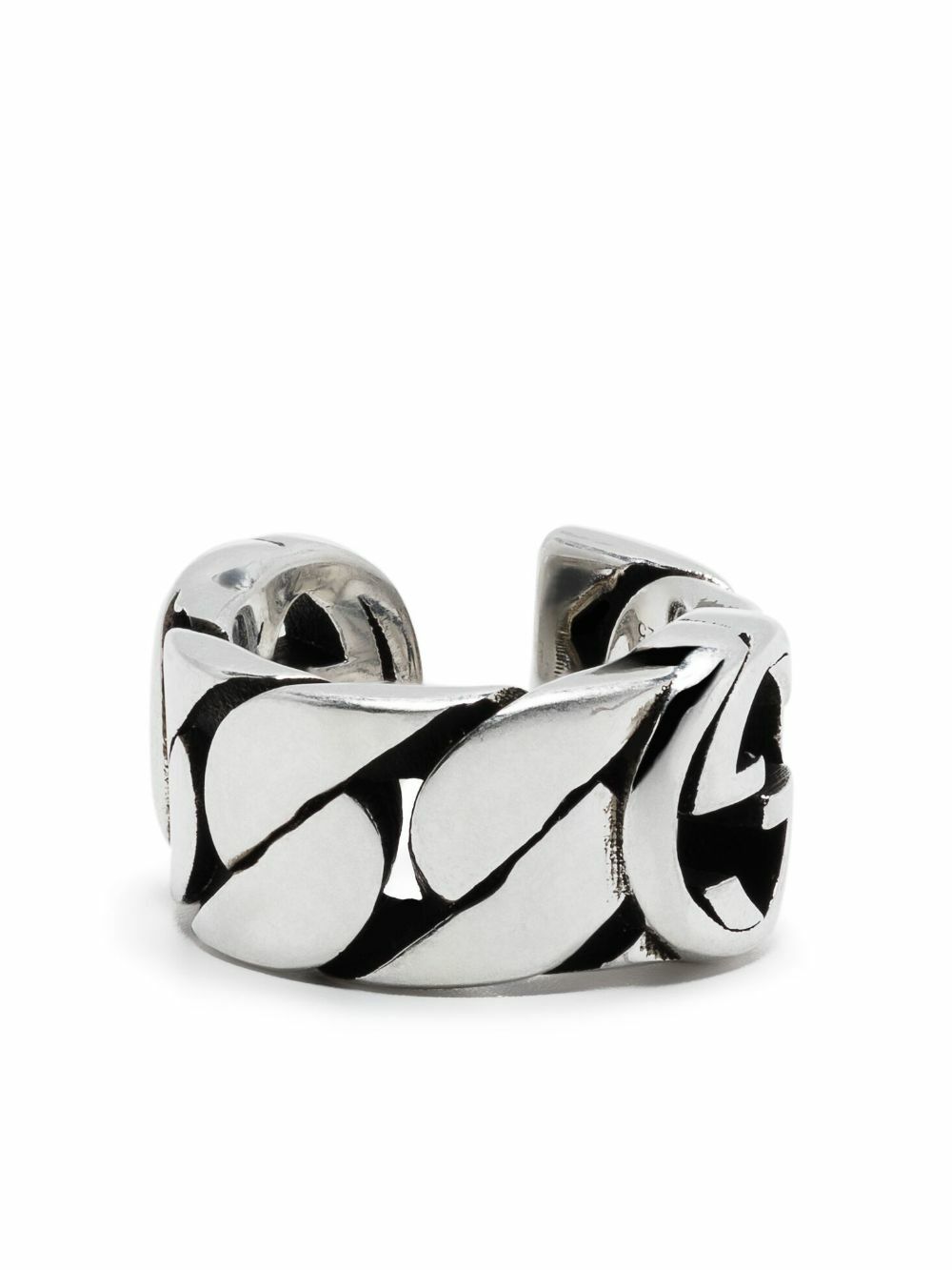 Gucci Sterling Silver Interlocking Ear Cuff Gucci