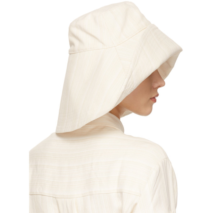 Anna Quan White and Beige Savannah Hat Anna Quan