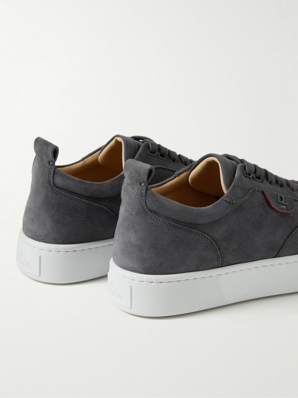 Christian Louboutin - Happyrui Suede Sneakers - Gray Christian Louboutin