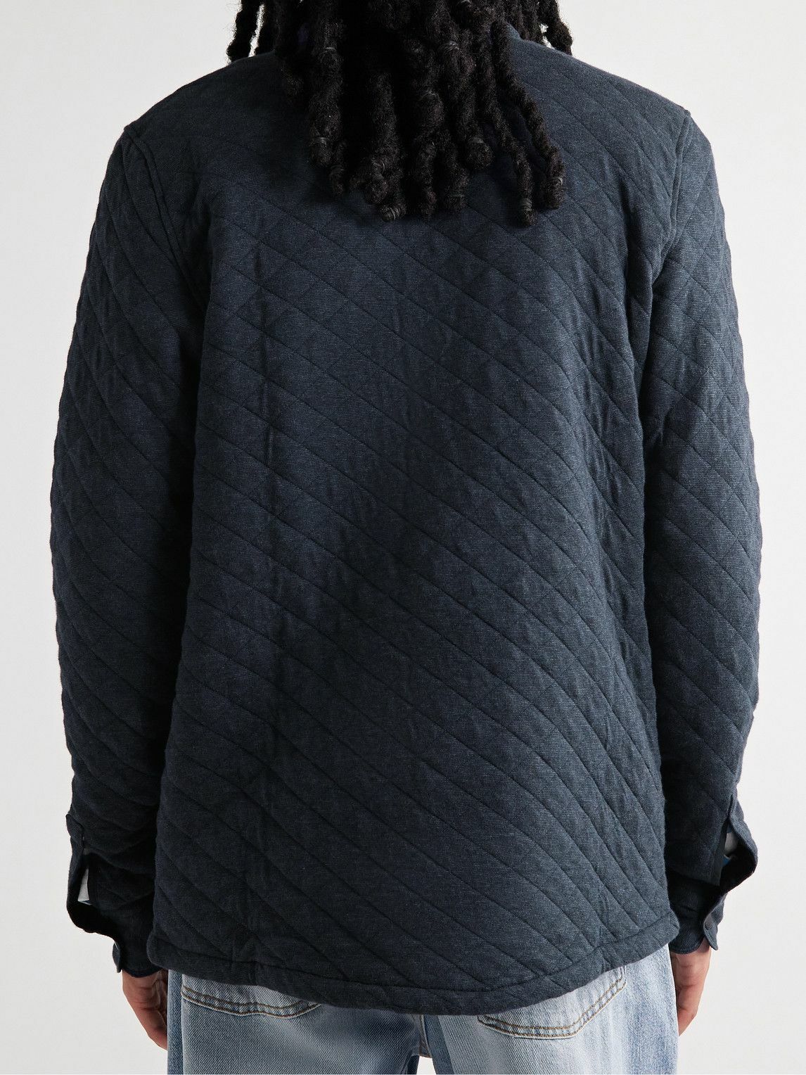 Faherty - Epic Quilted Cotton-Blend Shirt Jacket - Blue Faherty