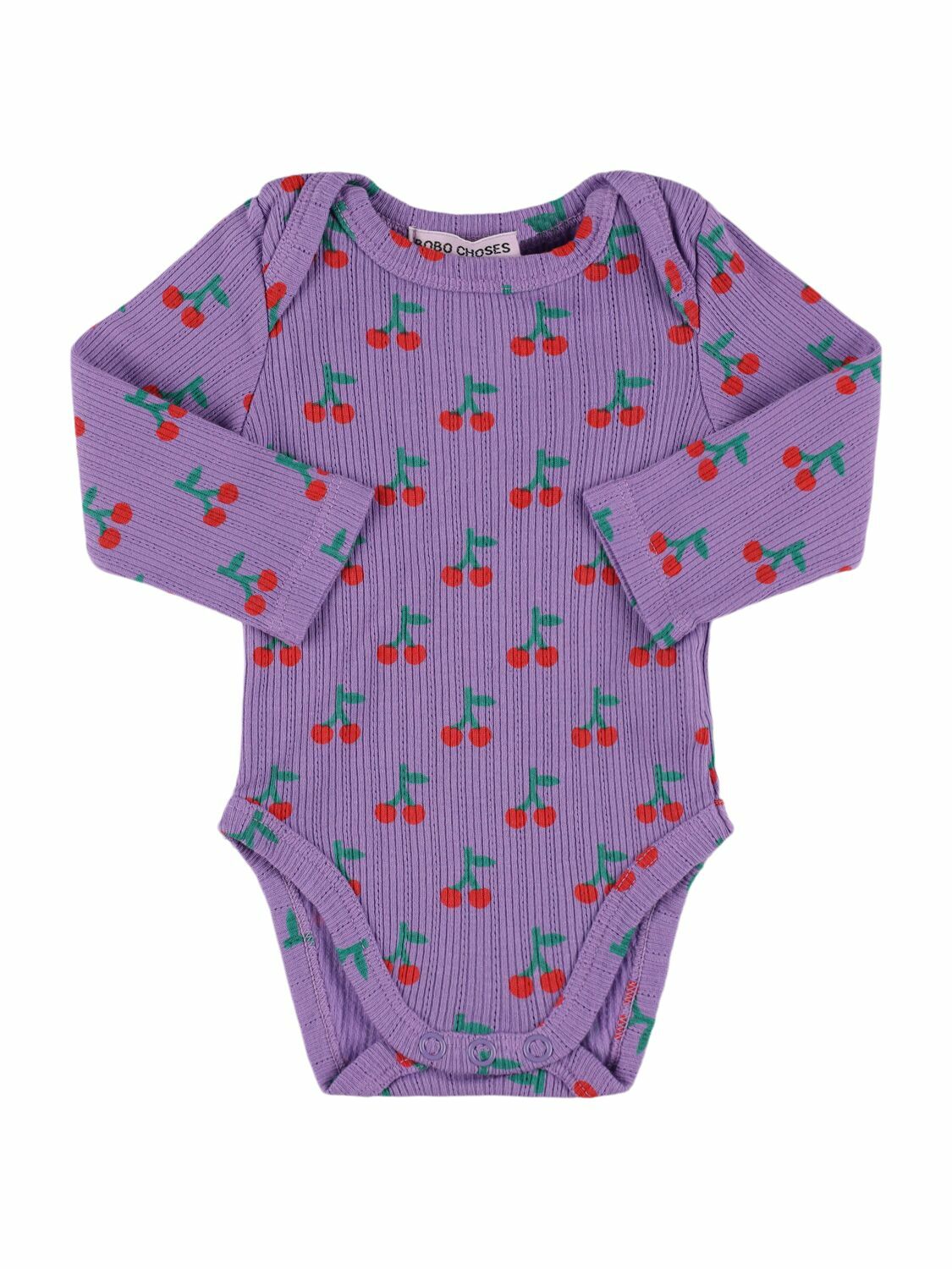 BOBO CHOSES Cherry Print Organic Cotton Bodysuit Bobo Choses