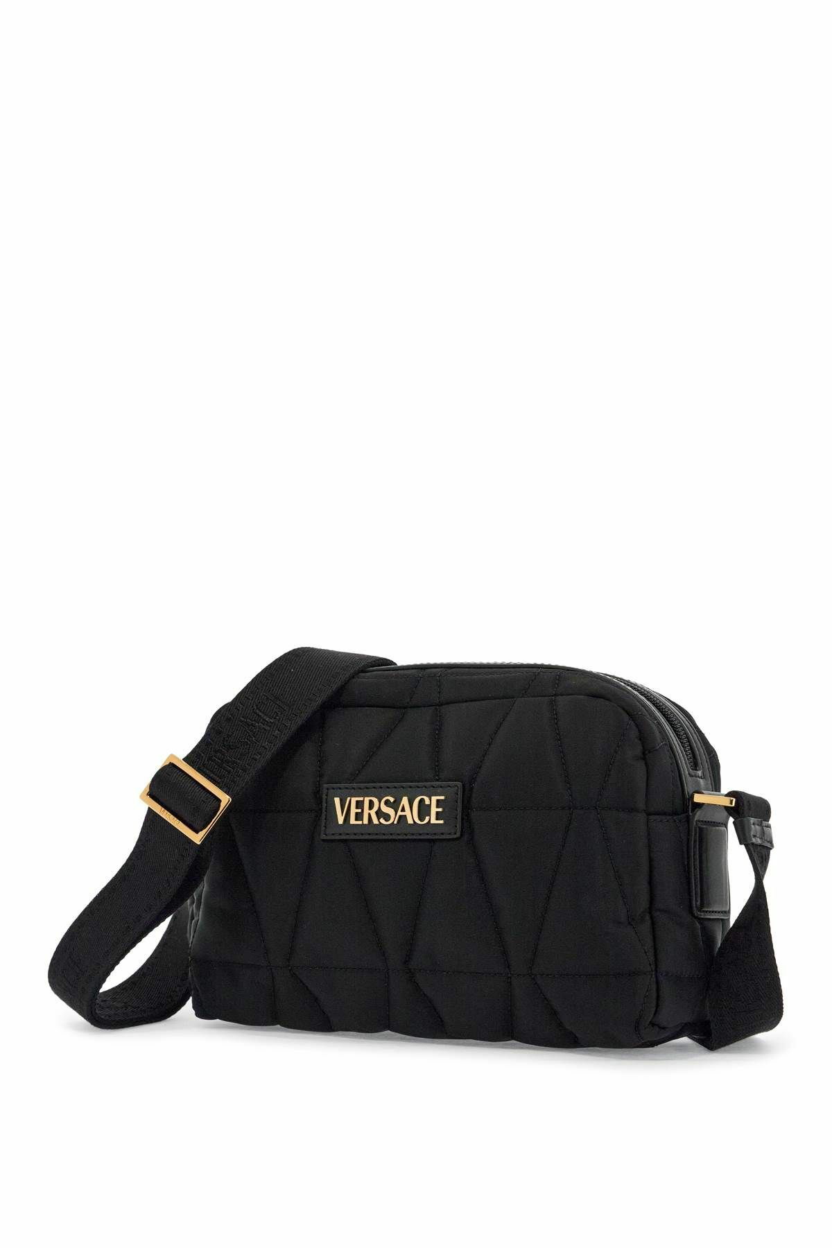 VERSACE quilted nylon camera bag with Black Versace