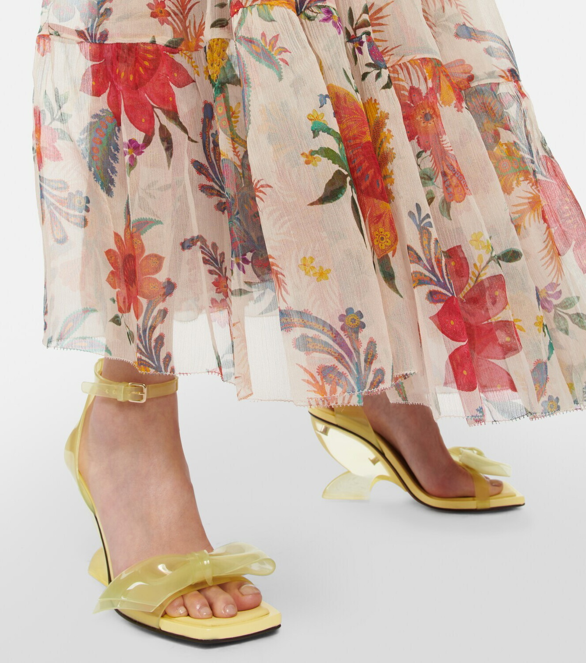 Zimmermann Jelly Bow 85 PVC wedge sandals Zimmermann
