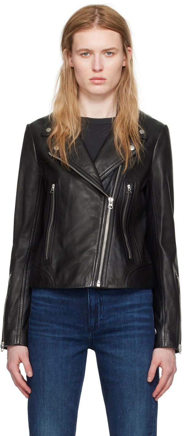 rag & bone Black Mack Leather Jacket Rag and Bone