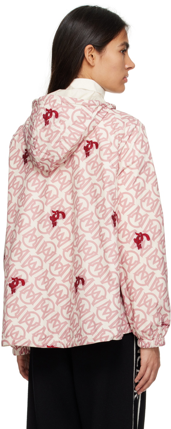 Moncler White & Pink Deisse Reversible Jacket Moncler