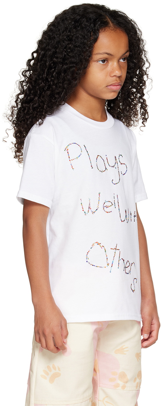 Collina Strada SSENSE Exclusive Kids White T-Shirt Collina Strada