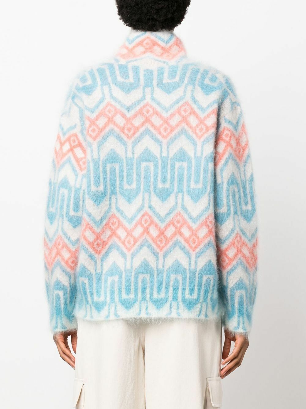 Moncler Grenoble Blue Jacquard Sweater Moncler Grenoble