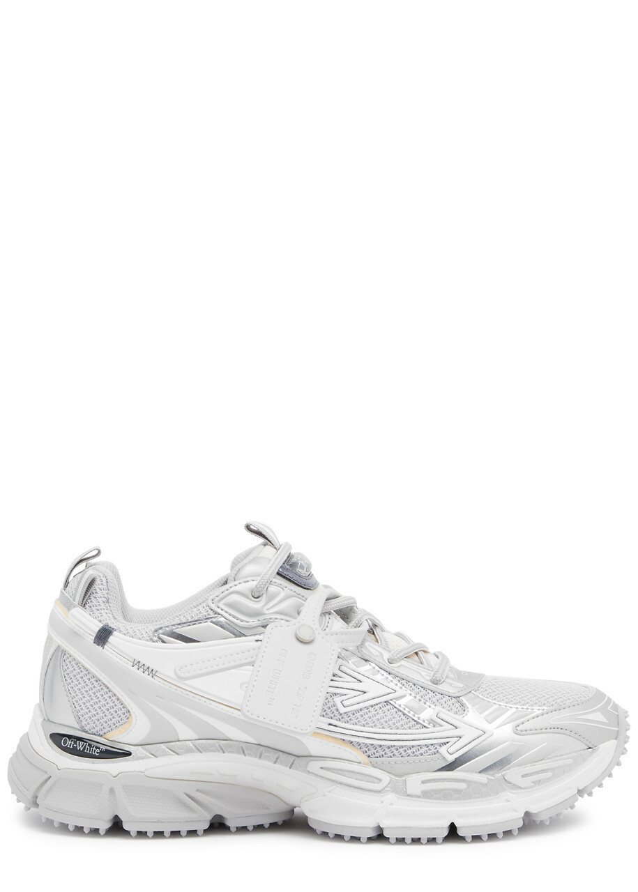 Off-white Be Right Back Panelled Mesh Sneakers Grey Off-White