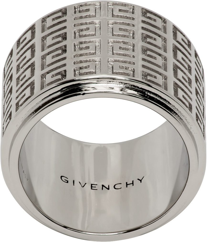 Givenchy Silver Engraved Ring Givenchy