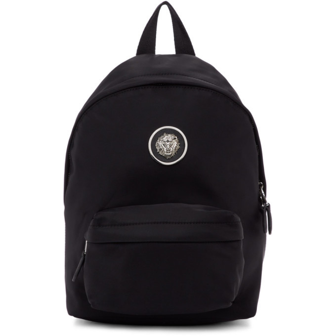 Versus Black Nylon Lion Backpack Versus