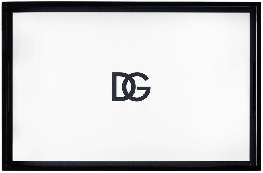 Dolce & Gabbana Black & White DG Logo Tray Dolce & Gabbana