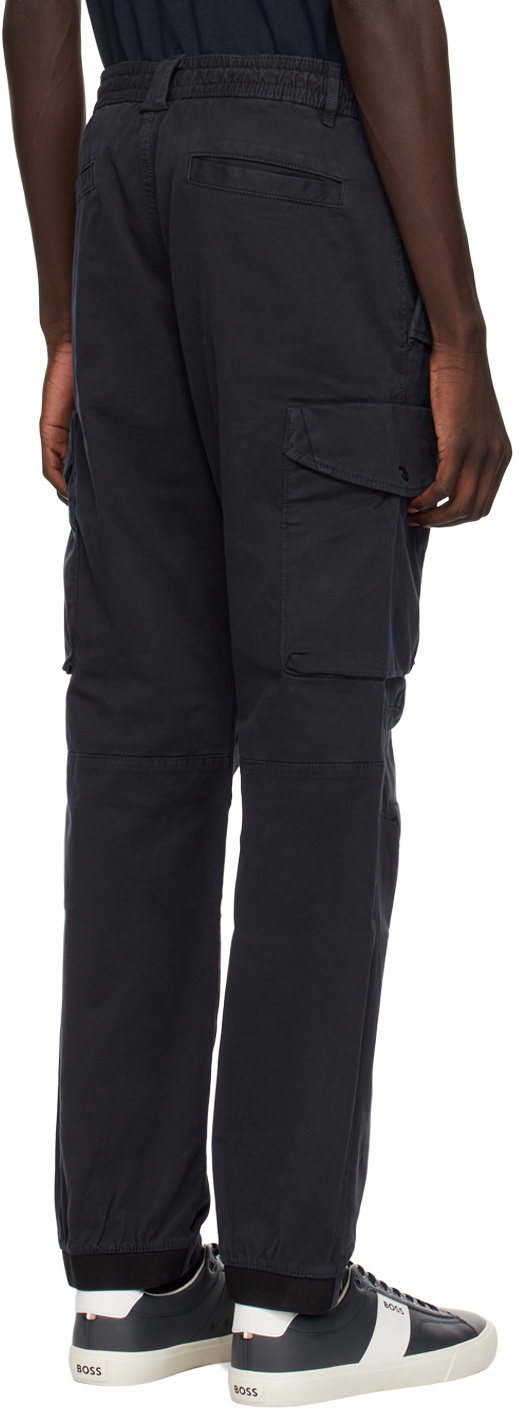 BOSS Navy Patch Cargo Pants BOSS