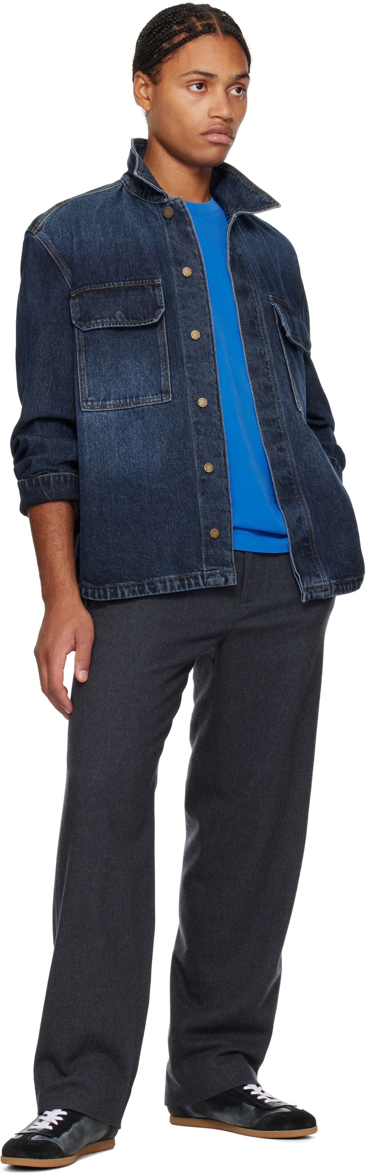 Solid Homme Blue Outer Denim Overshirt Solid Homme