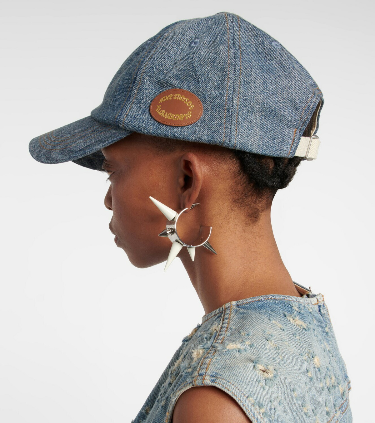 Acne Studios - Bleached denim baseball cap Acne Studios