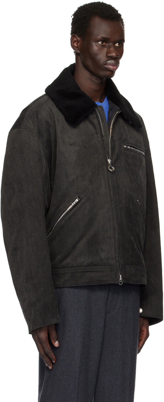 Solid Homme Black Peached Cotton & Down Jacket Set Solid Homme