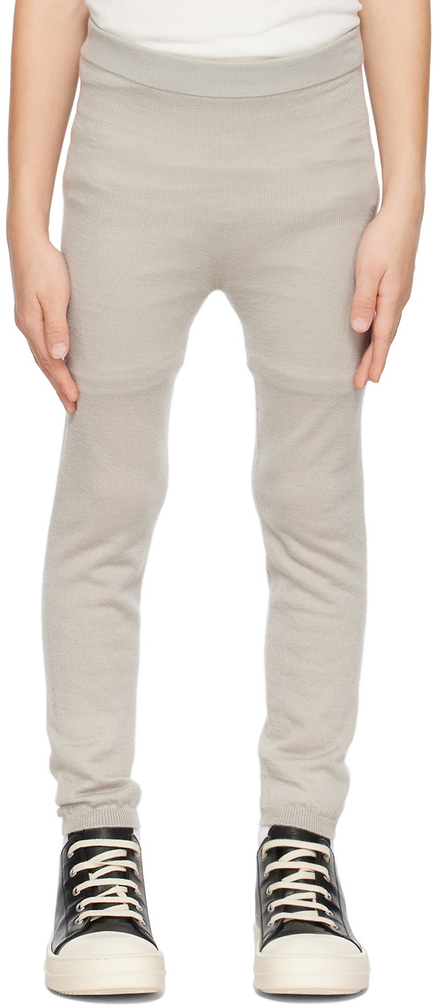 Rick Owens Kids Gray Slim-Fit Leggings Rick Owens