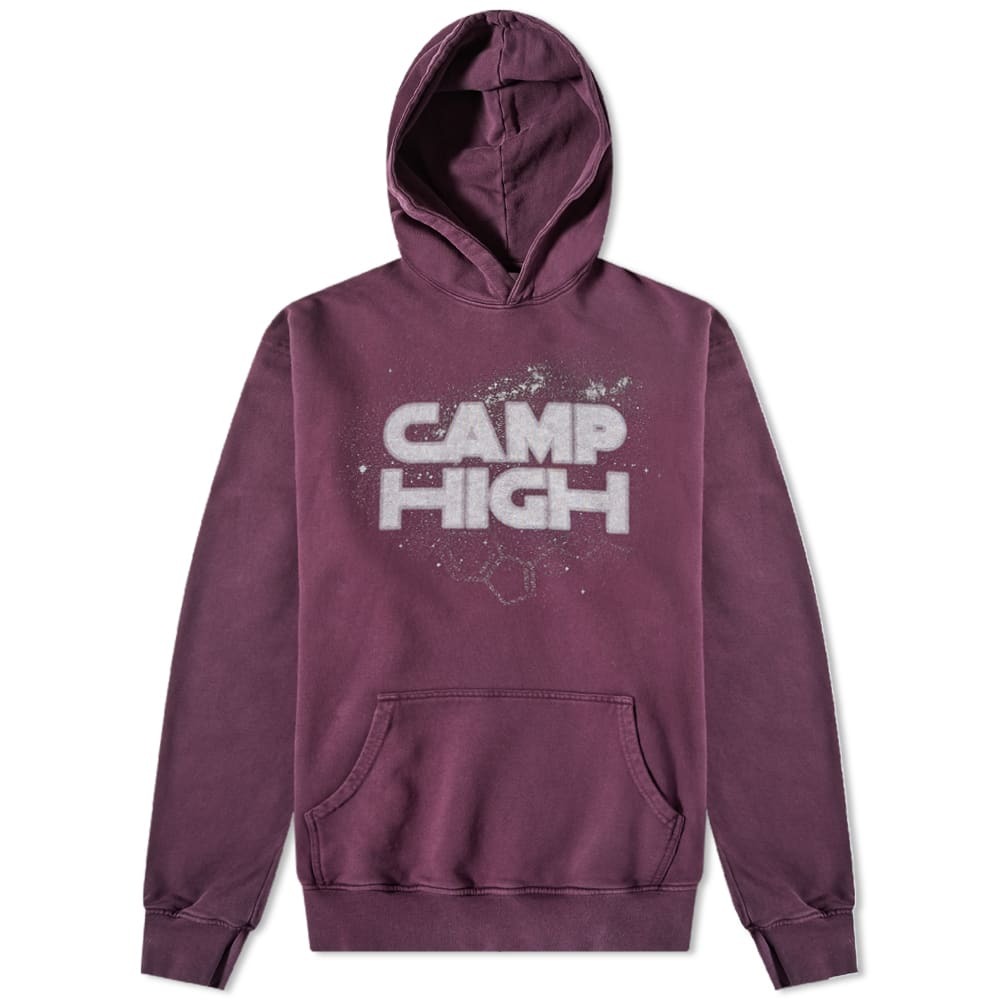 Camp High Men's Star Camp Logo Hoody in Eggplant Camp High