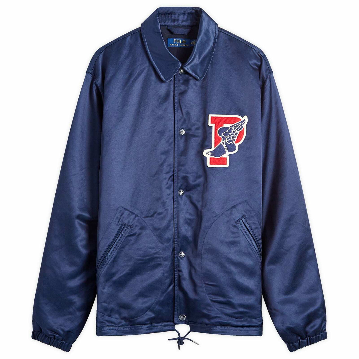Polo Ralph Lauren Men's College Logo Coach jacket in Newport Navy Polo ...