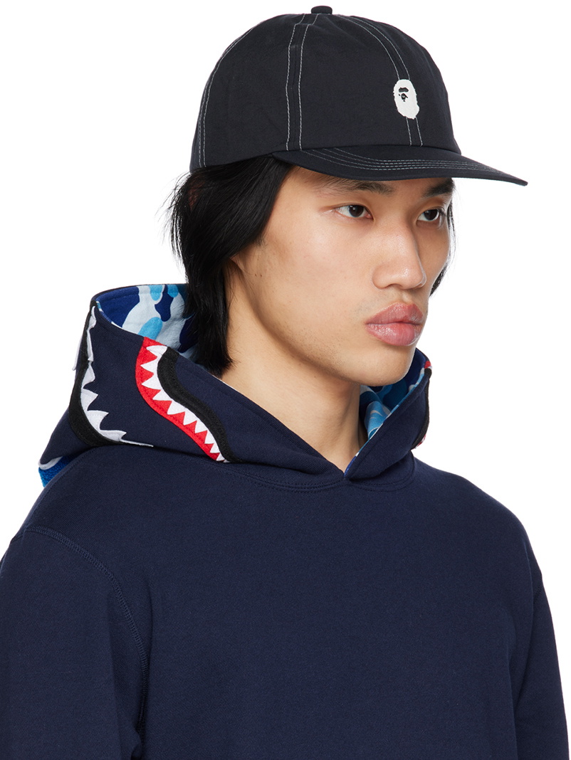 BAPE Black One Point Panel Cap A Bathing Ape