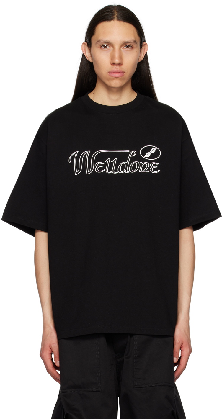 We11done Black Cursive Symbol T-Shirt We11done