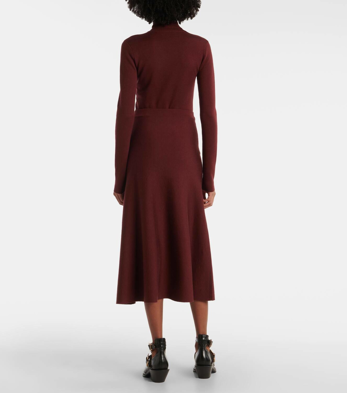 Gabriela Hearst Freddie wool, cashmere, and silk midi skirt Gabriela Hearst
