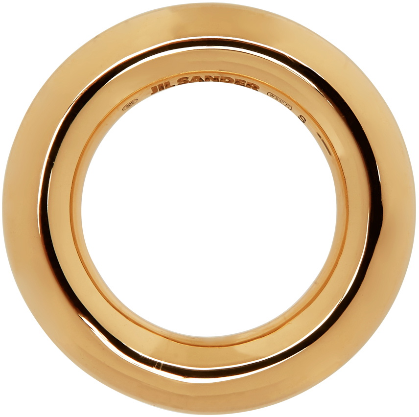 Jil Sander Gold Classic Ring Jil Sander