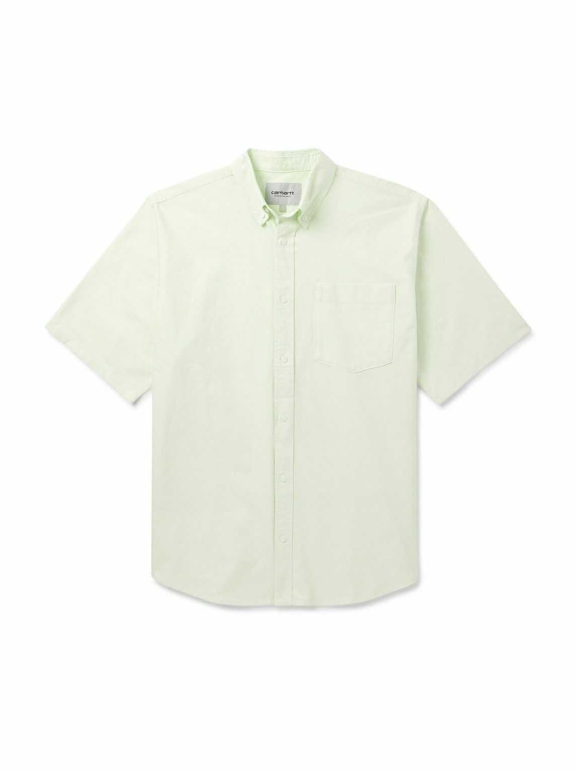 Carhartt WIP - Braxton Button-Down Collar Logo-Embroidered Cotton ...