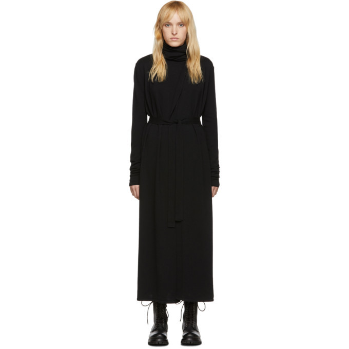 Rick Owens Black Bathrobe Dress Rick Owens