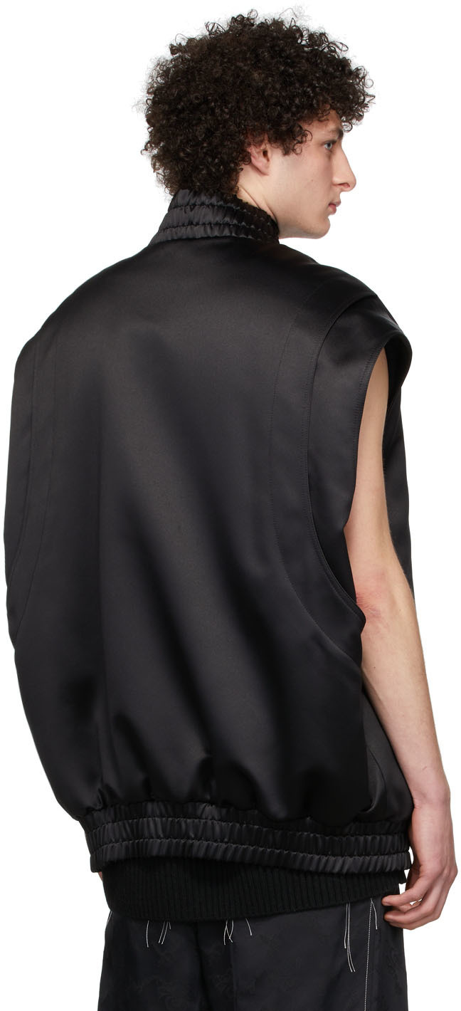 We11done Black Bomber Vest We11done