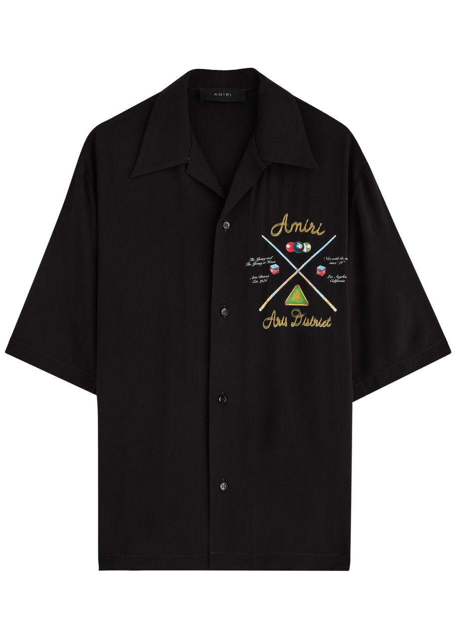 Amiri Pool Cue Printed Shirt Black Amiri