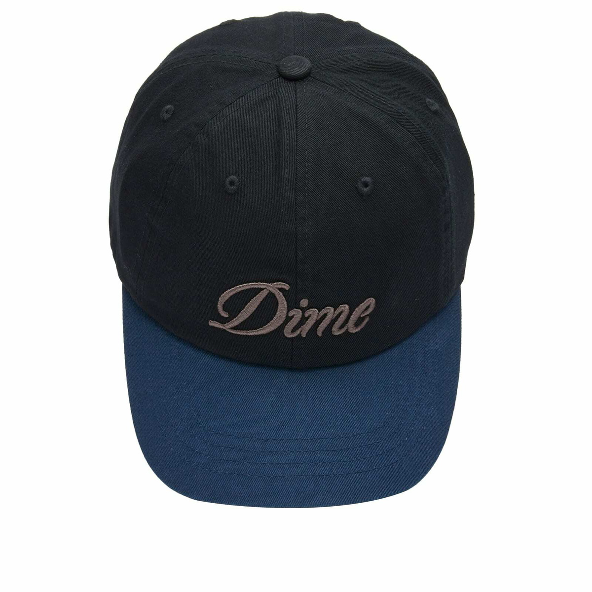 Dime Men's Cursive Low Pro Cap in Black/Midnight Dime
