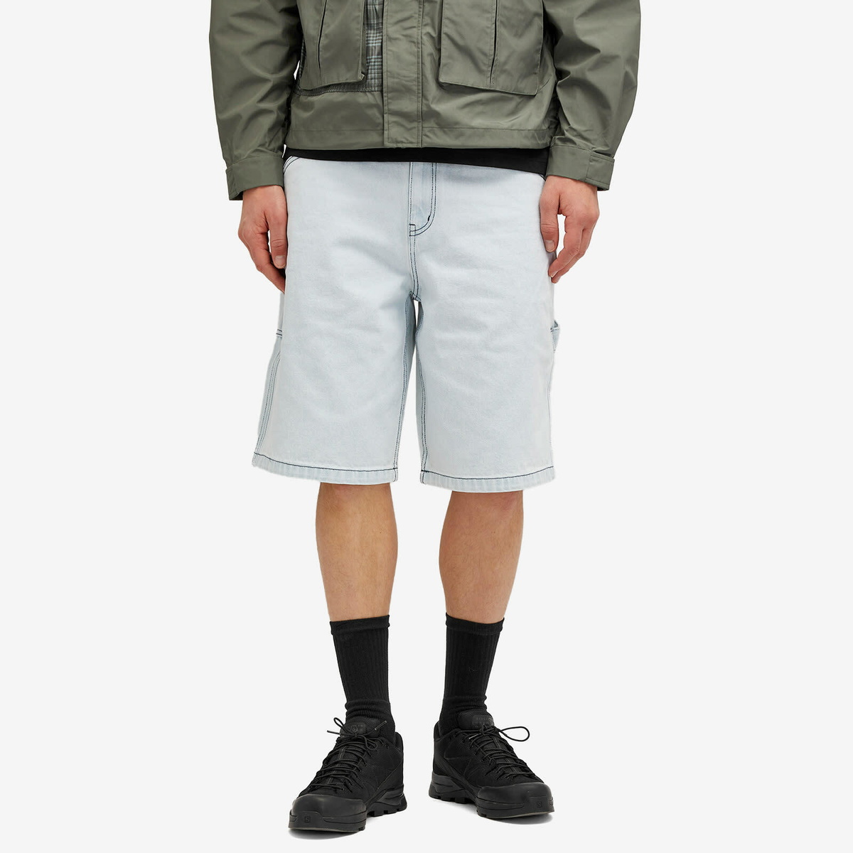 Dime Men's Classic Denim Shorts in Faded Blue Dime