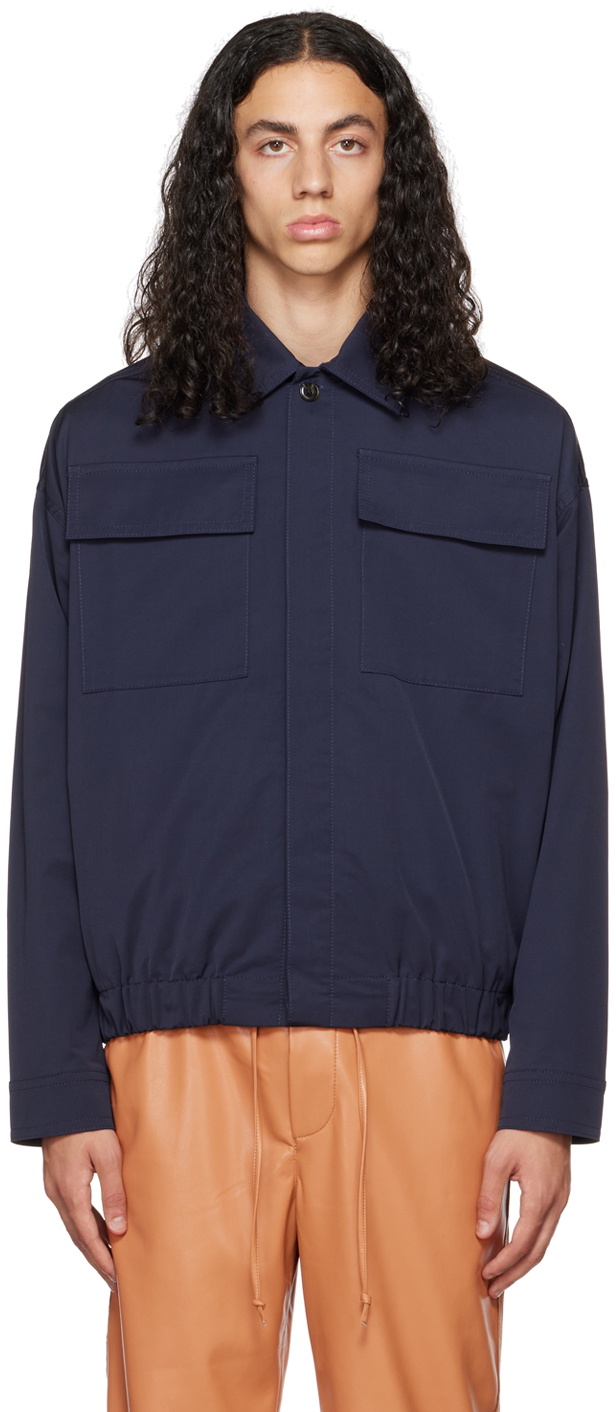 Nanushka Navy Beno Jacket Nanushka
