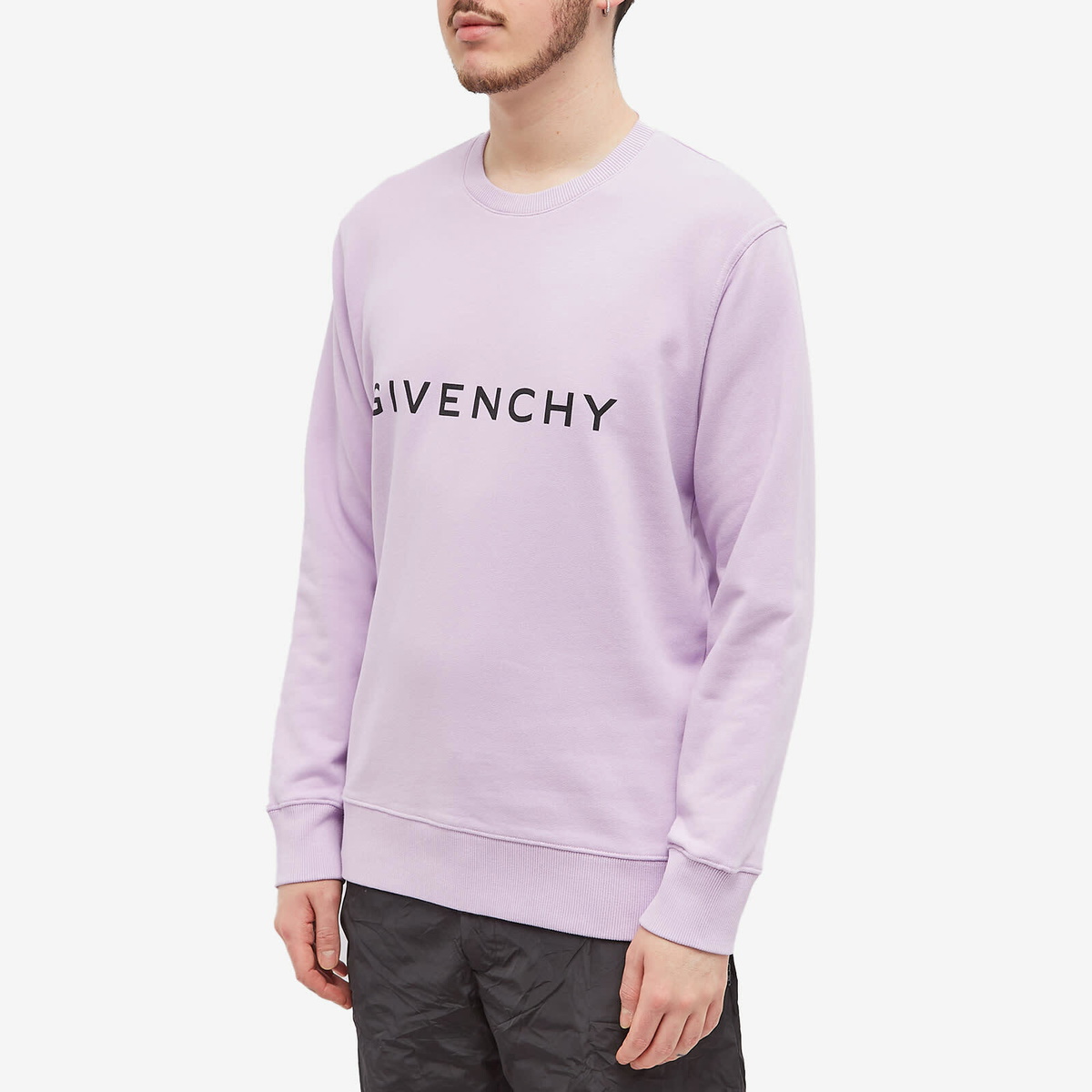 Givenchy Men's Logo Crew Sweat in Lilac Givenchy