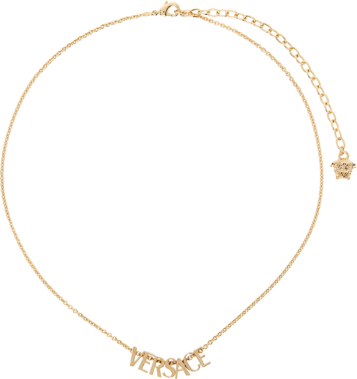 Versace Gold 'Versace' Logo Necklace Versace