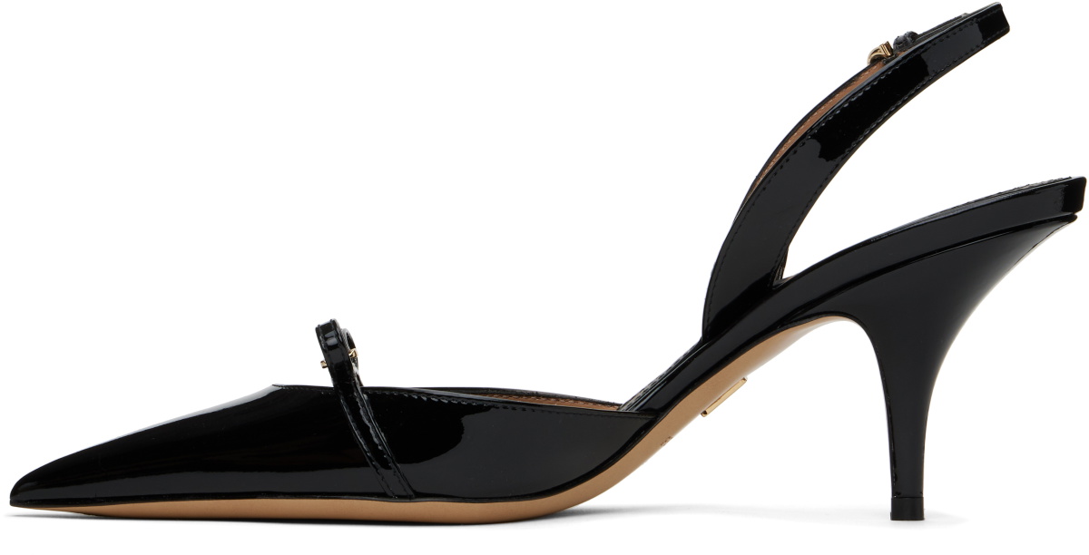 Ferragamo Black Mini Bow Slingback Heels Salvatore Ferragamo