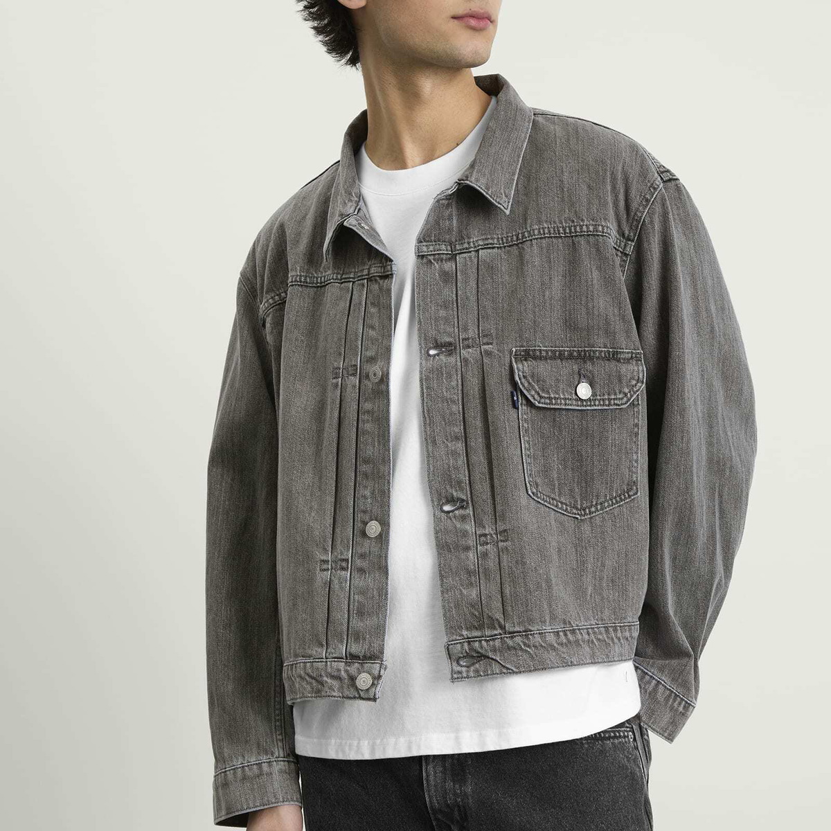 Levi's Men's Blue Tab Type I Trucker Jacket in Stoney Hill Levi's Red