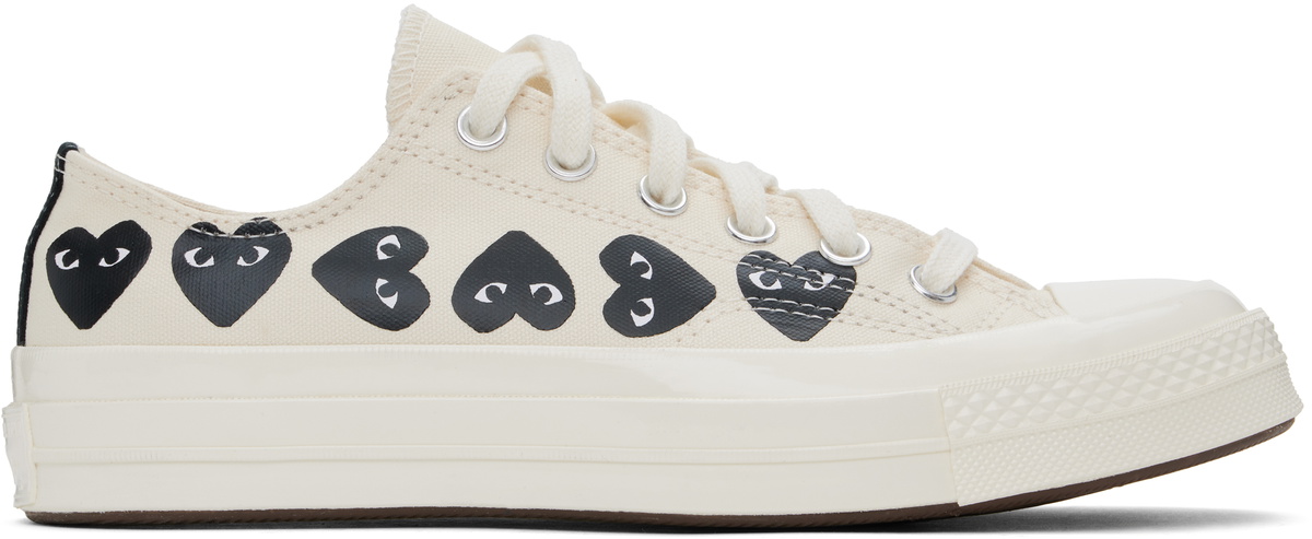 COMME des GARÇONS PLAY Off-White Converse Edition Chuck 70 Multi Heart ...