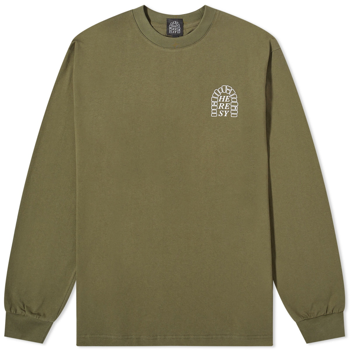 Heresy Men's Arch Long Sleeve T-Shirt in Green Heresy