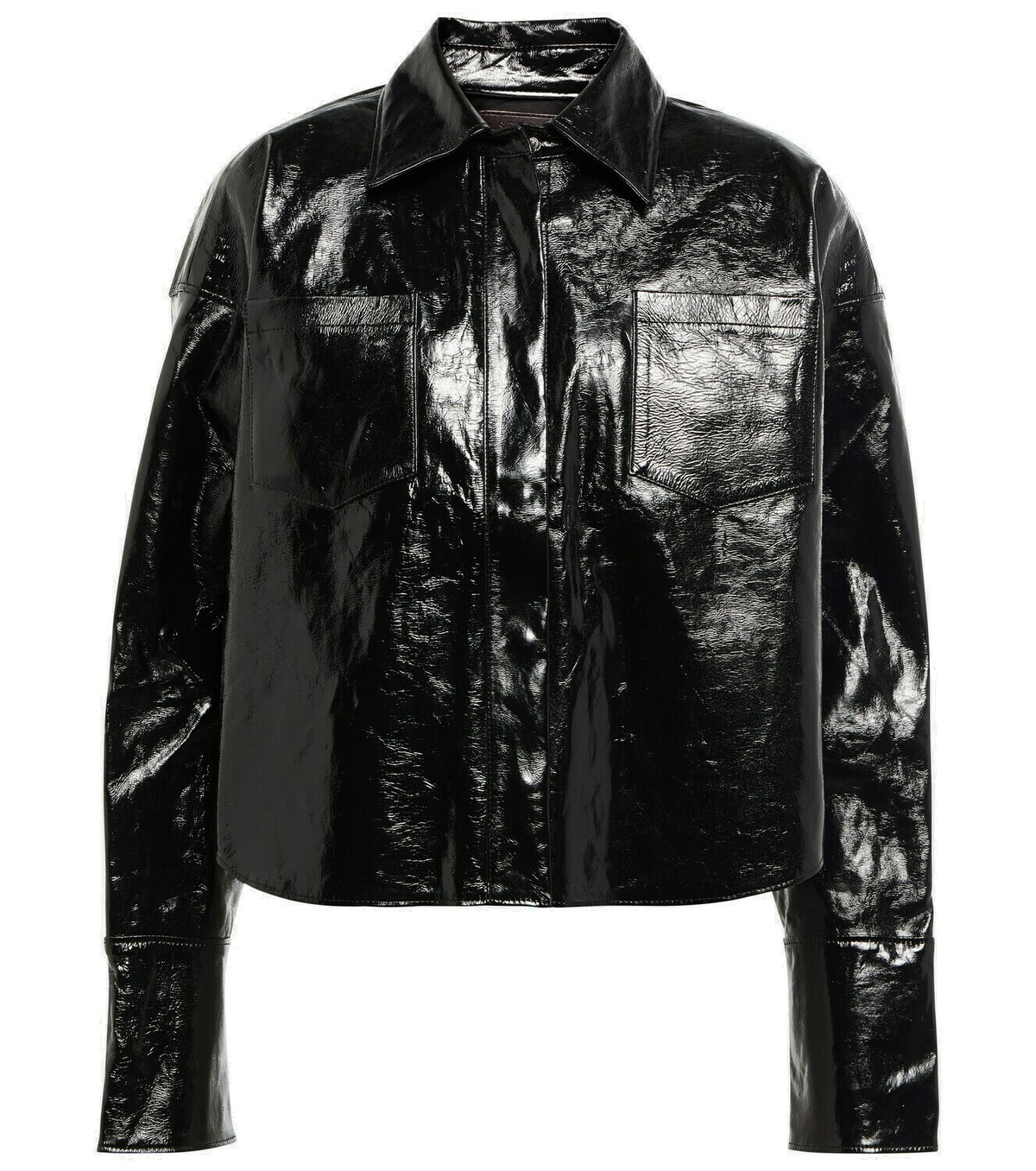 Stouls Patent leather cropped jacket Stouls