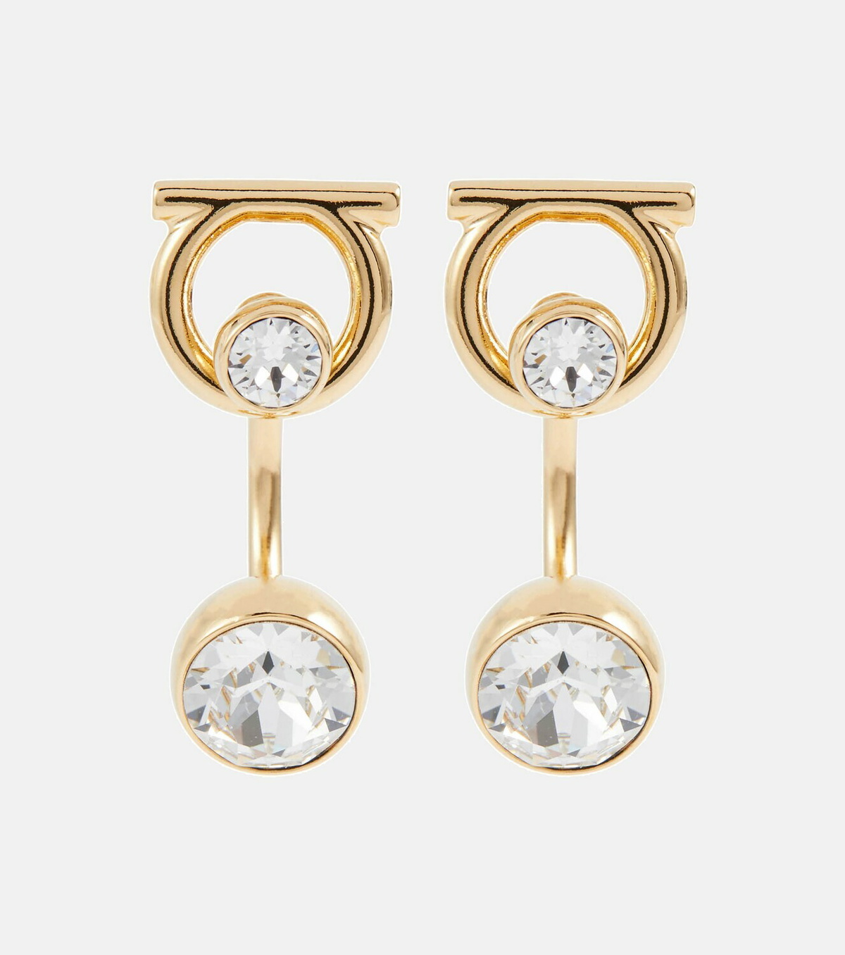 Ferragamo - Crystal-embellished earrings Salvatore Ferragamo