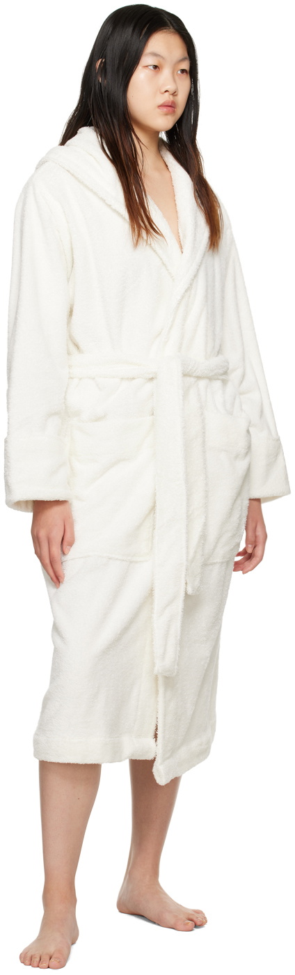 Tekla White Oversized Hooded Bathrobe Tekla Fabrics
