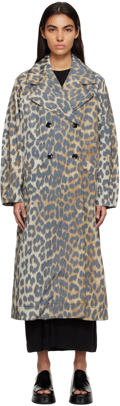 GANNI Beige Crispy Shell Coat GANNI