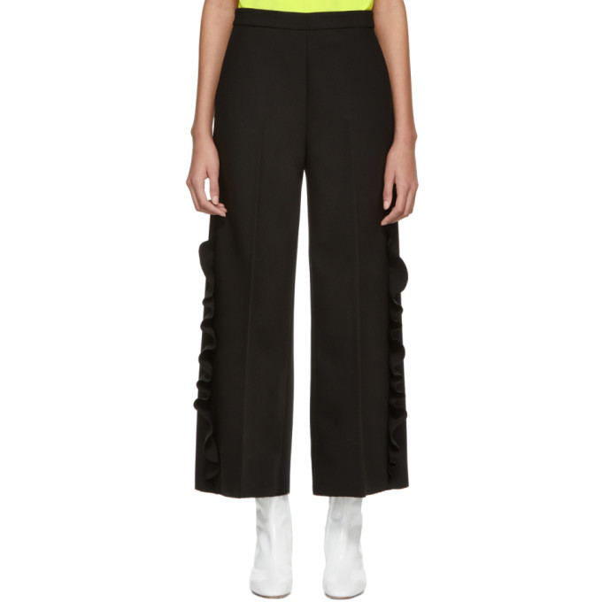 MSGM Black Ruffles Trousers MSGM