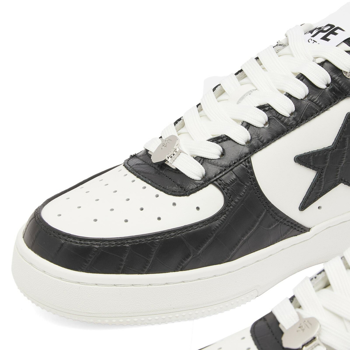A Bathing Ape Men's Croc Printed Bape Sta Sneaker in Black/White A ...